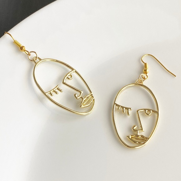 Jewelry | New Human Face Earrings In Gold Color | Poshmark